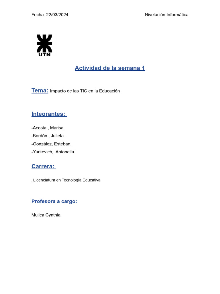 ACTIVIDAD Nivelacion Informatica-2 | PDF | Tecnología de información y comunicaciones | Enseñando