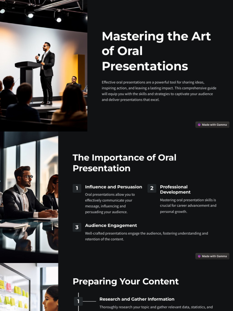 Mastering The Art of Oral Presentations | PDF | Public Speaking ...