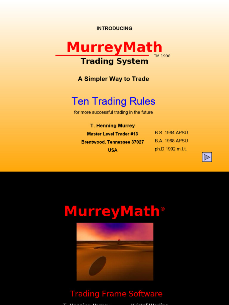 T. Henning Murrey - Murray Math Trading System Manual | PDF ...