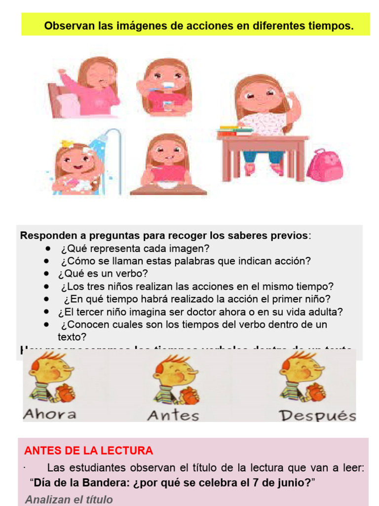 Reconoceremos Los Tiempos Verbales Dentro de Un Texto. | PDF