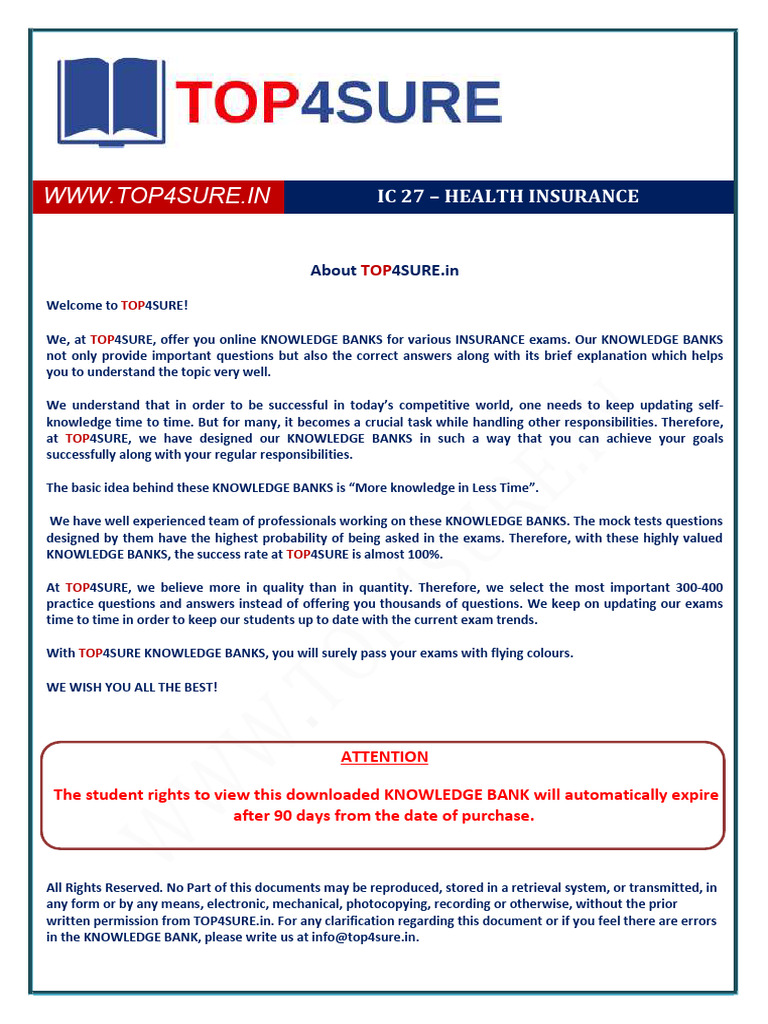 IC 27 mcq iii | PDF | Insurance | Reinsurance