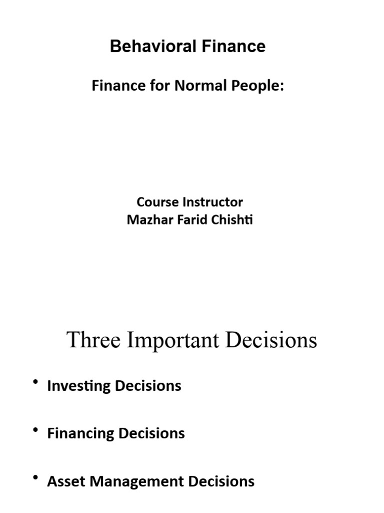 1 BF Introduction | PDF | Behavioral Economics | Decision Making