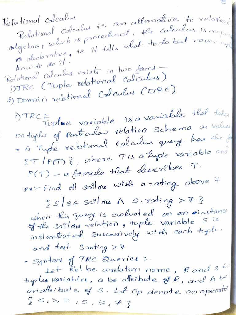 Relational Calculus | PDF