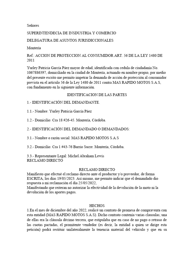 Demanda Sic | Descargar gratis PDF | Justicia | Crimen y violencia