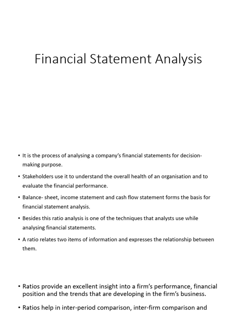 Financial Statement Analysis | PDF | Depreciation | Inventory