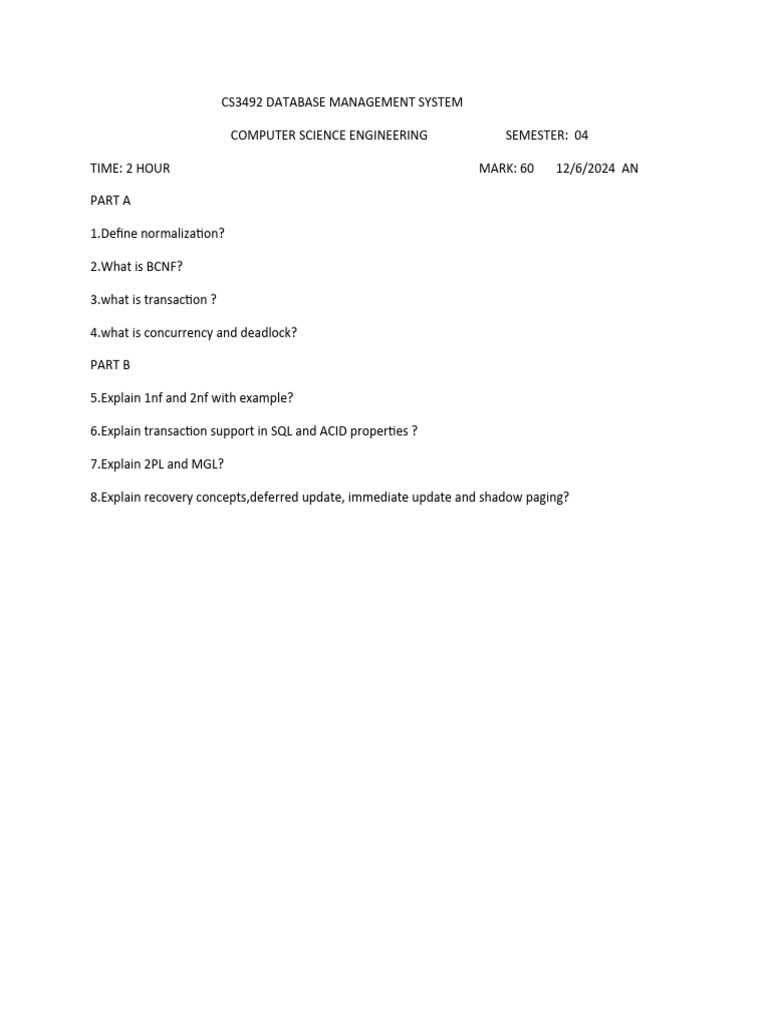 Dbms 2internal | PDF | Teaching Methods & Materials | Computers