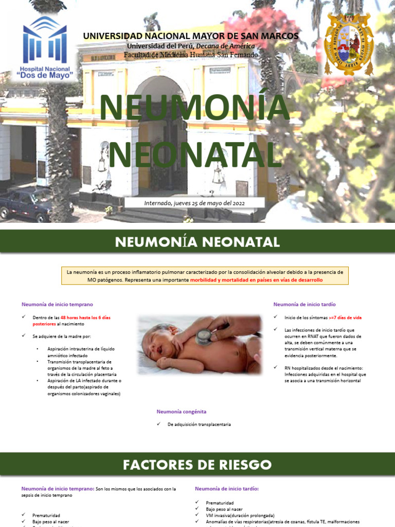 Neumonía Neonatal | PDF | Neumonía | Parto prematuro