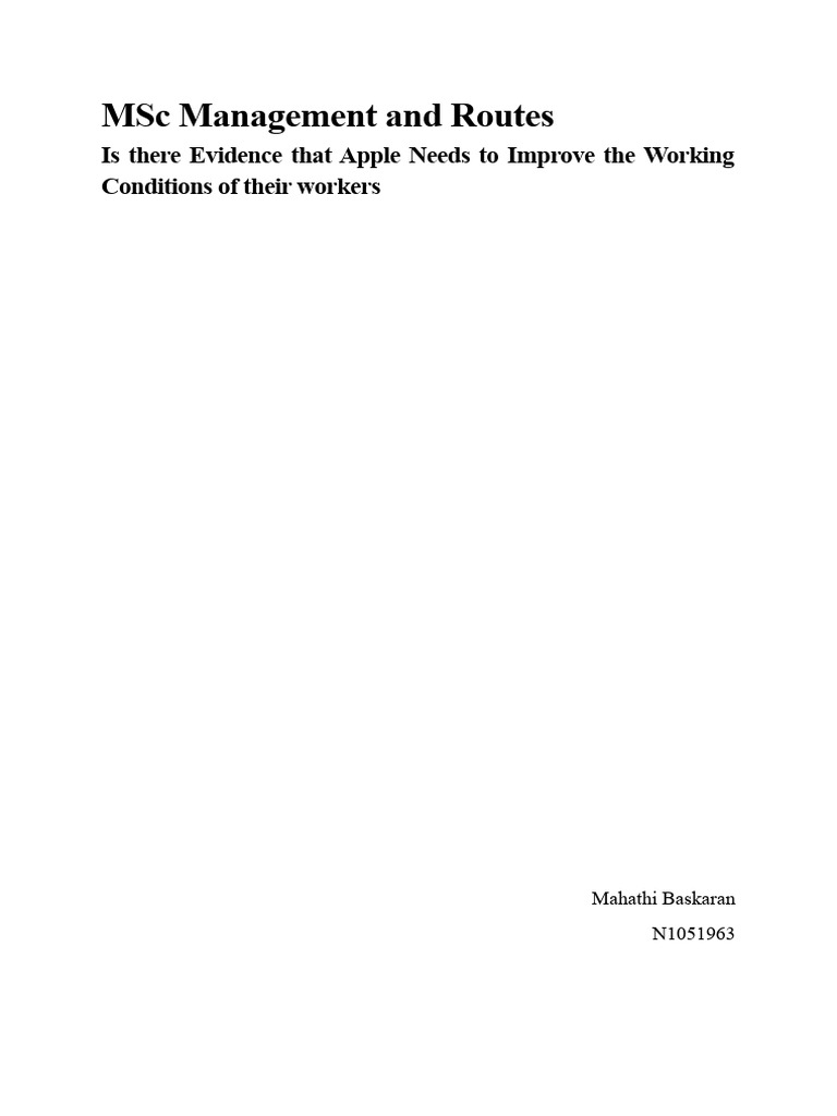 Apple’s Worker Conditions Assessment | PDF | Apple Inc. | Occupational ...