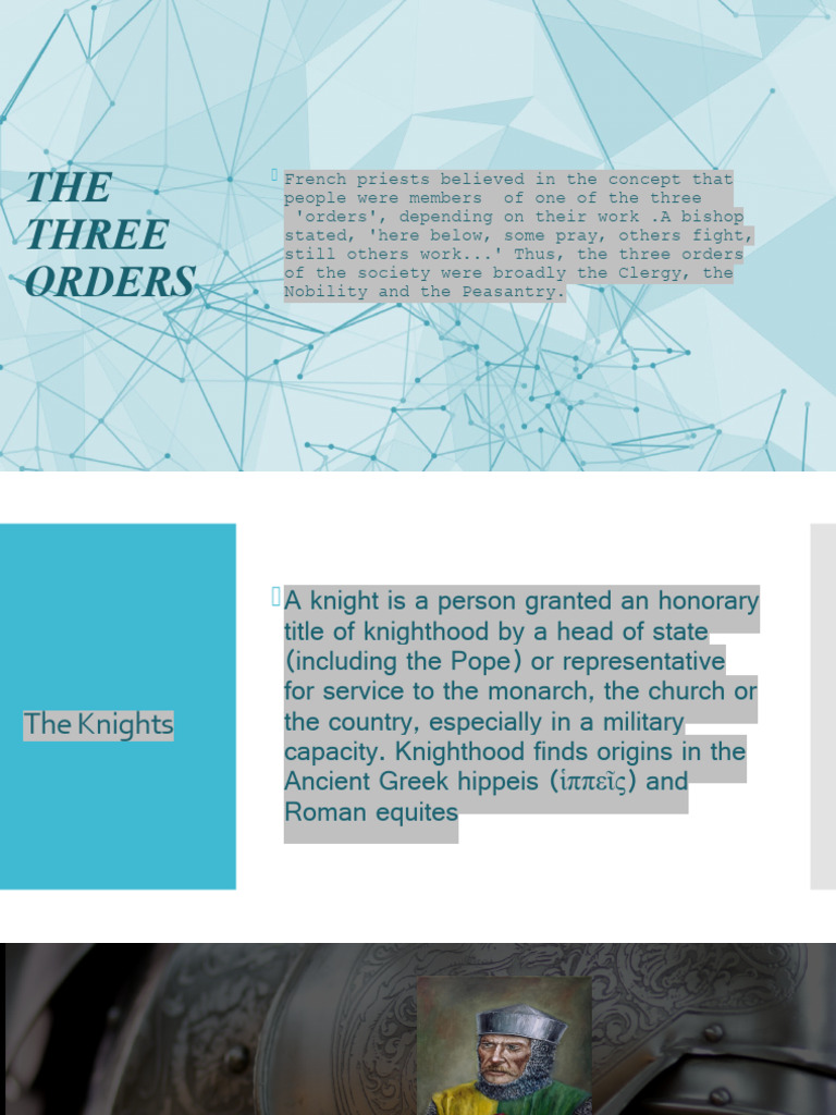 The Three Orders (Knights | PDF