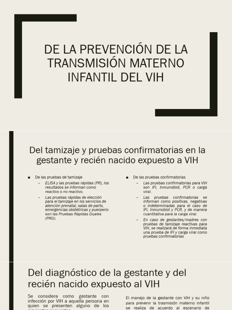 Prevención VIH Materno Infantil: Guía | PDF | VIH | Manejo del VIH / SIDA