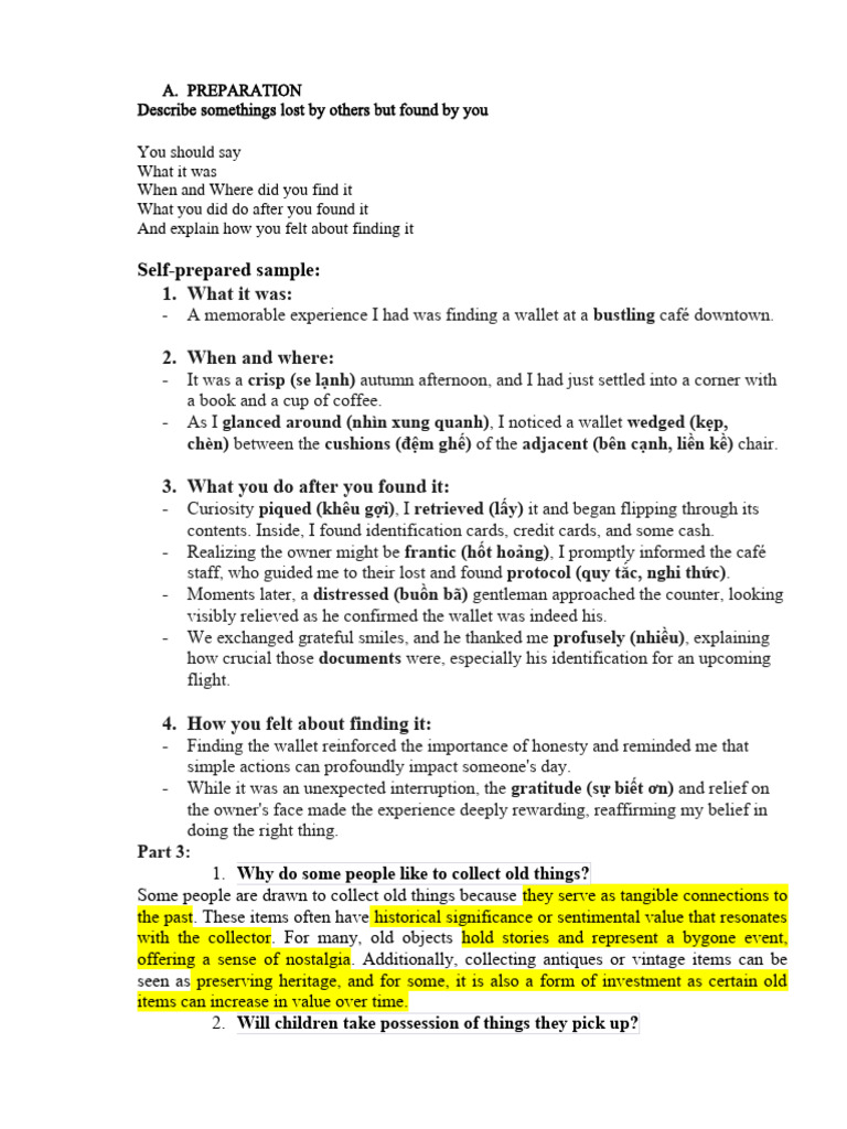 Describe Somethings Lost by Others But Found by You | PDF | Museum ...