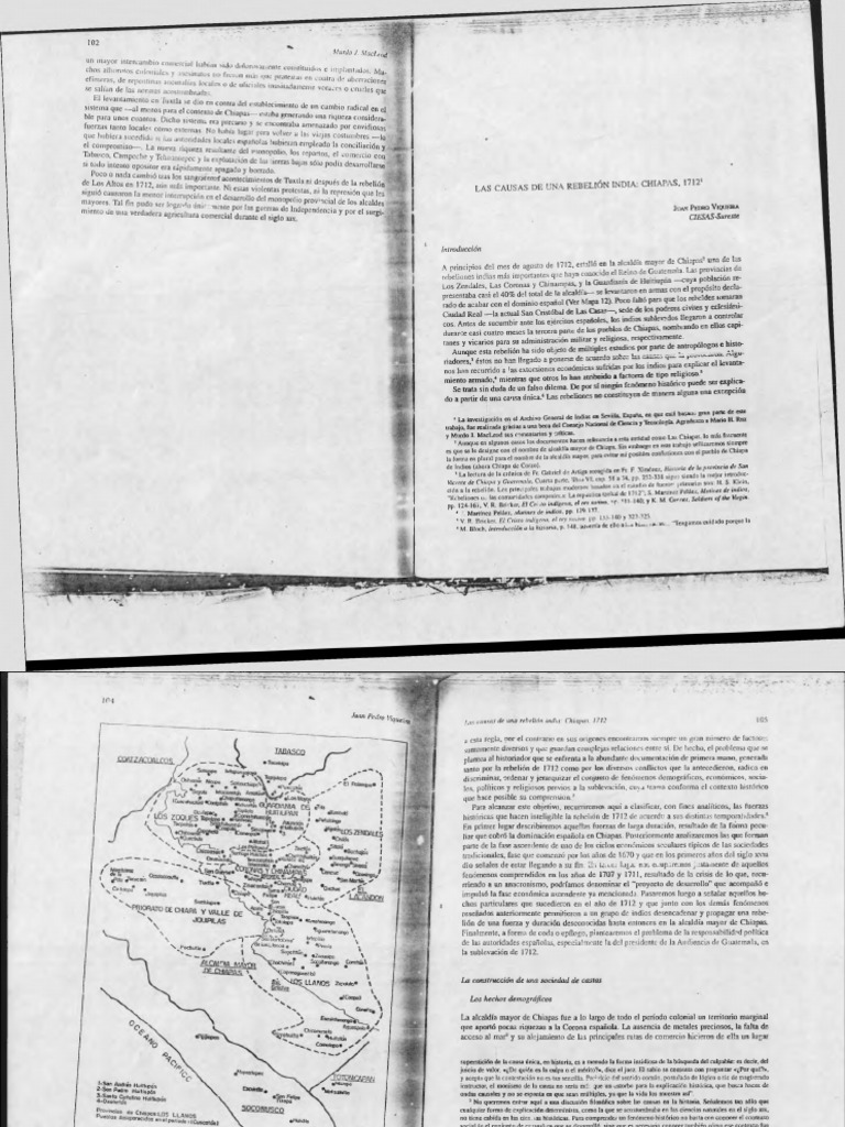 Juan Pedro Viqueira - Las Causas de Una Rebelión India - Chiapas 1712 | PDF