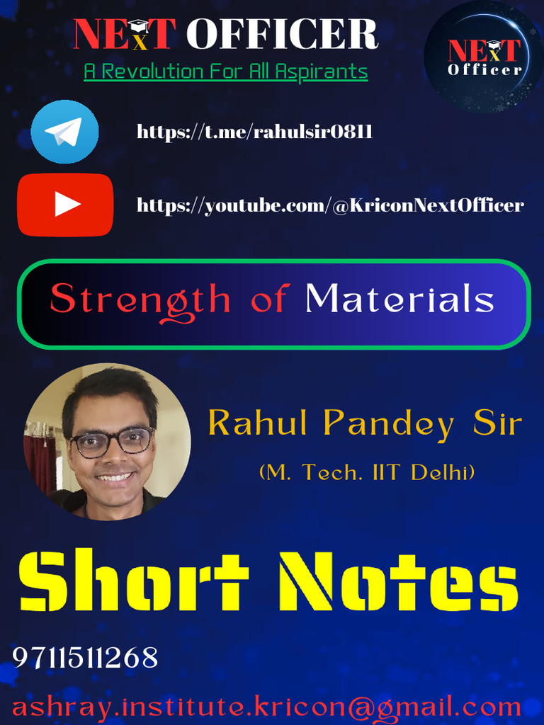 Strength of Materials Overview | PDF | Mechanical Engineering ...