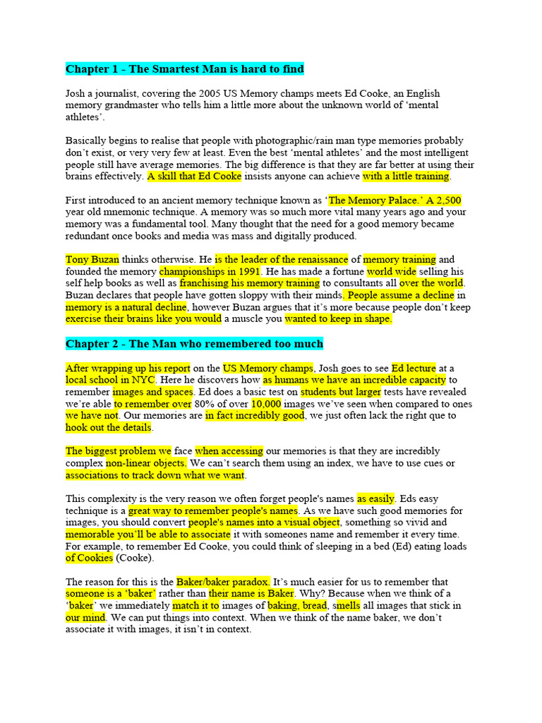 Chapter 1 | PDF | Memory | Mind