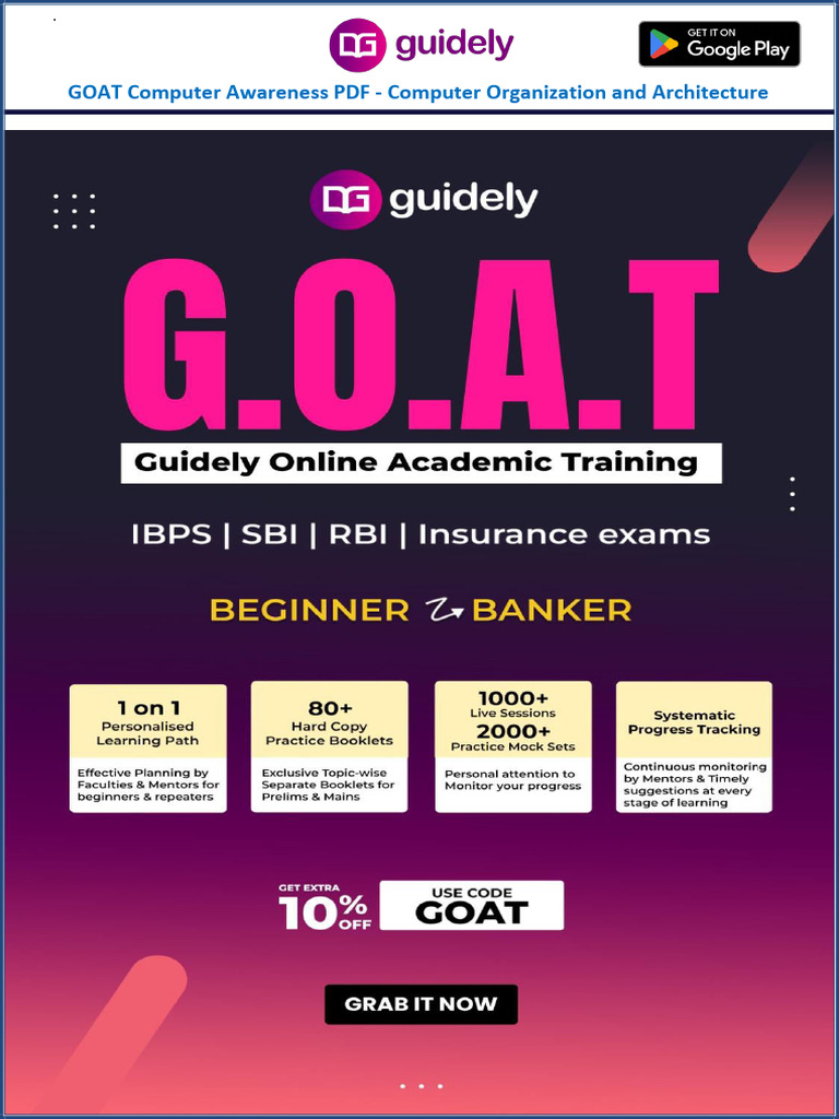 2 GOAT Computer Awareness PDF - Computer Organization and Architecture ... 2 GOAT Computer Awareness PDF - Computer Organization and Architecture ...