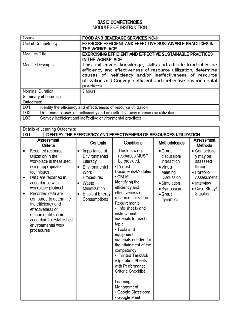 Cbc- Module of Instruction Basic 8 | PDF | Simulation | Learning