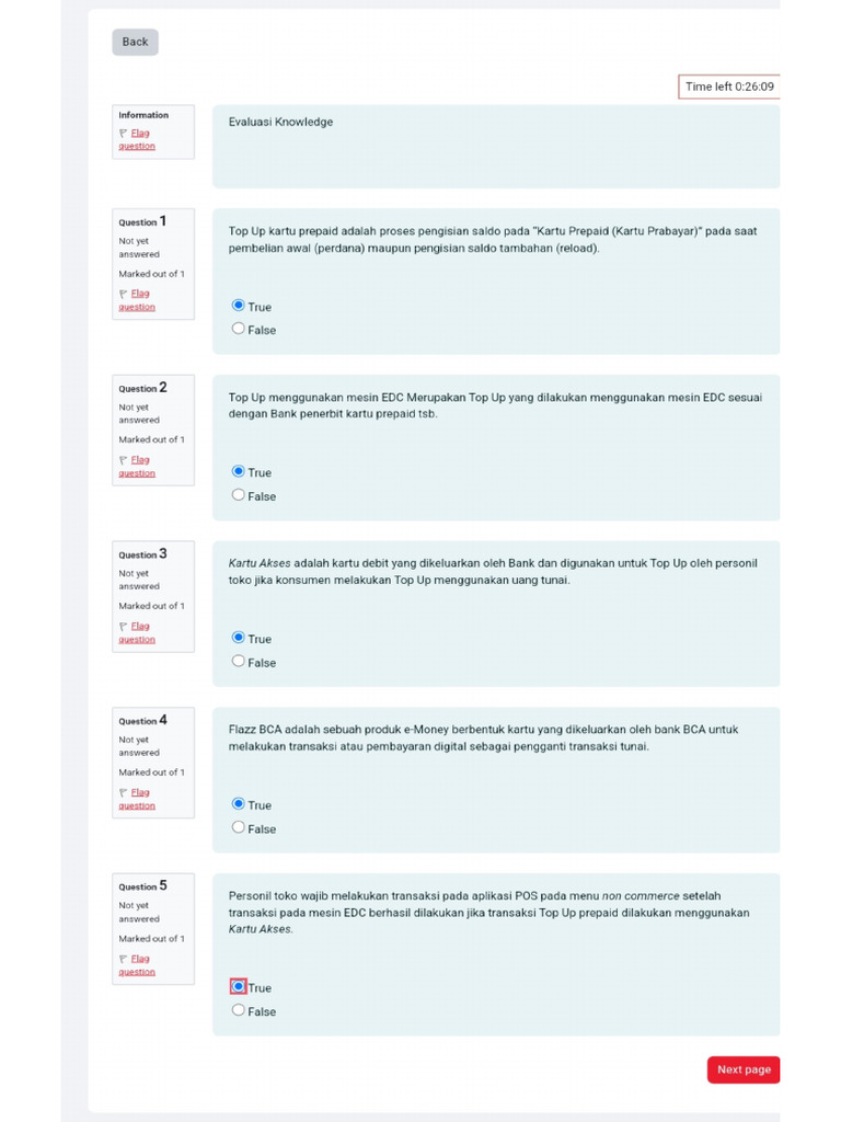 Kisi Kisi Self Learning Tarik Tunai BCA | PDF