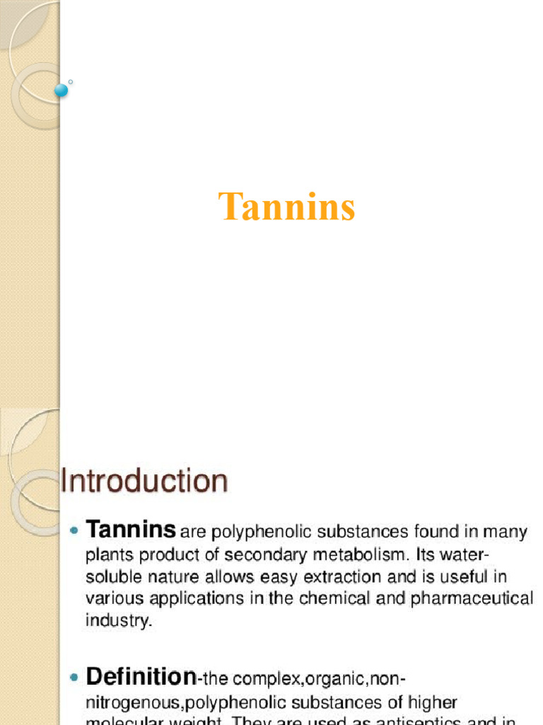 Tannins & Resins | PDF