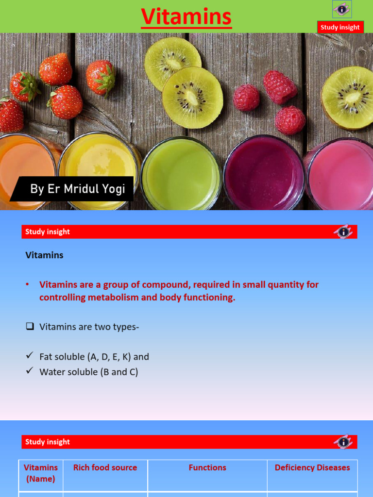 Vitamins PDF | PDF | Foods | Vitamin