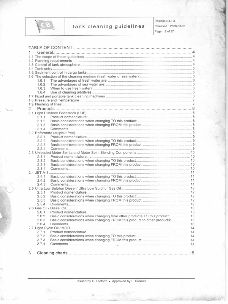 Carl Buttner - Tank Cleaning Guidelines | PDF