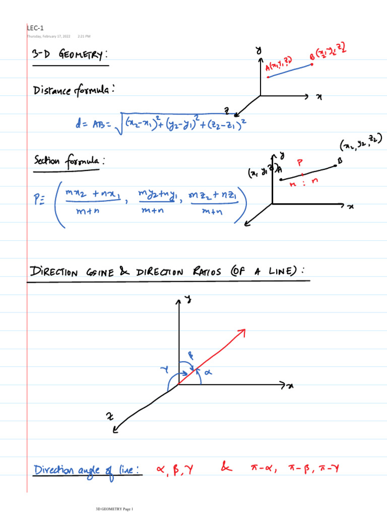3d Geometry Merged | PDF
