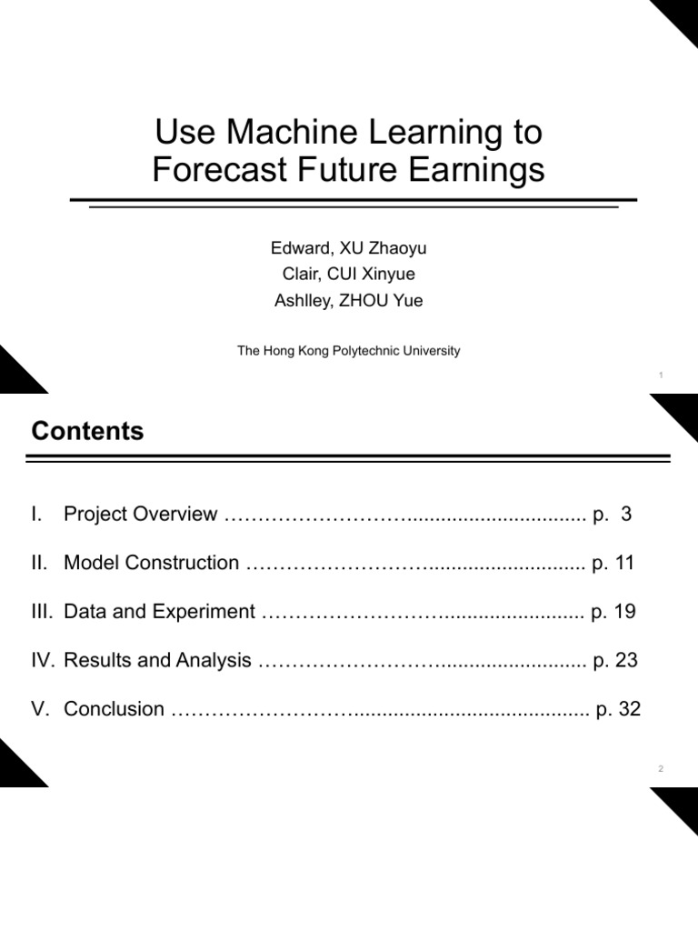 Use Machine Learning To Forecast Future Earnings | PDF | Machine ...