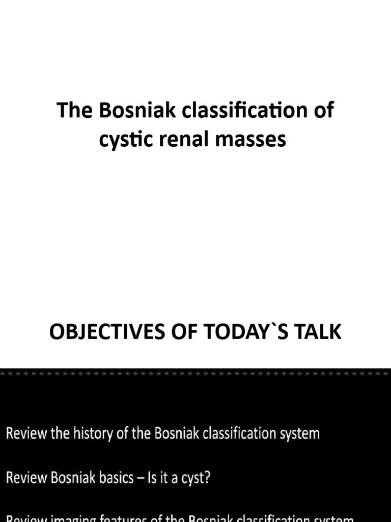 Bosniak Classification of Renal Cysts | PDF