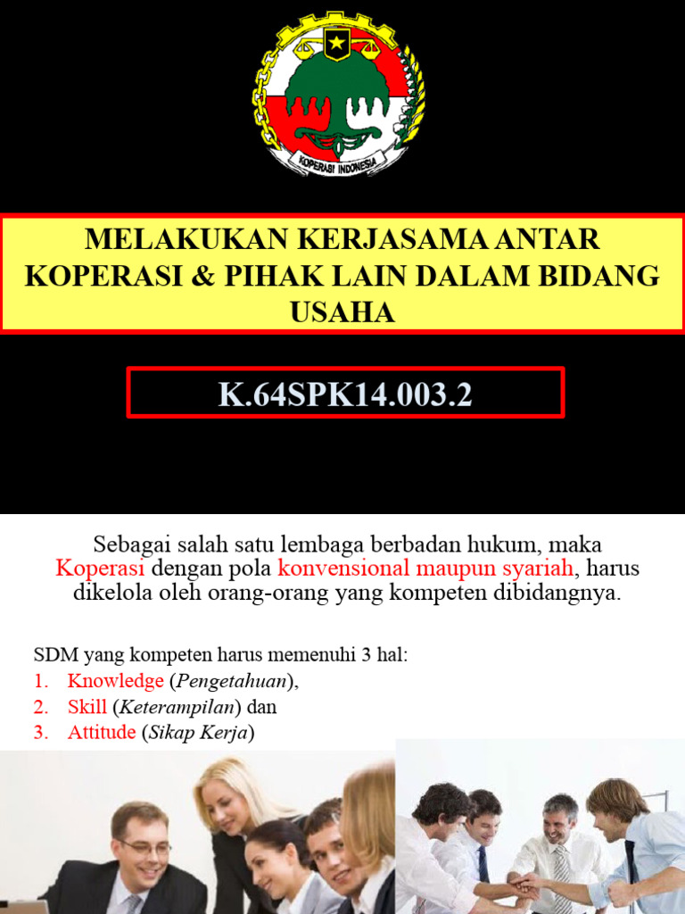 Kerjasama Koperasi & Pihak Lain | PDF