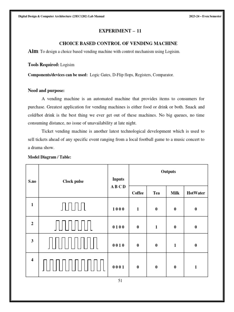 Experiment 11 - DDCA | PDF | Logic Gate | Machines