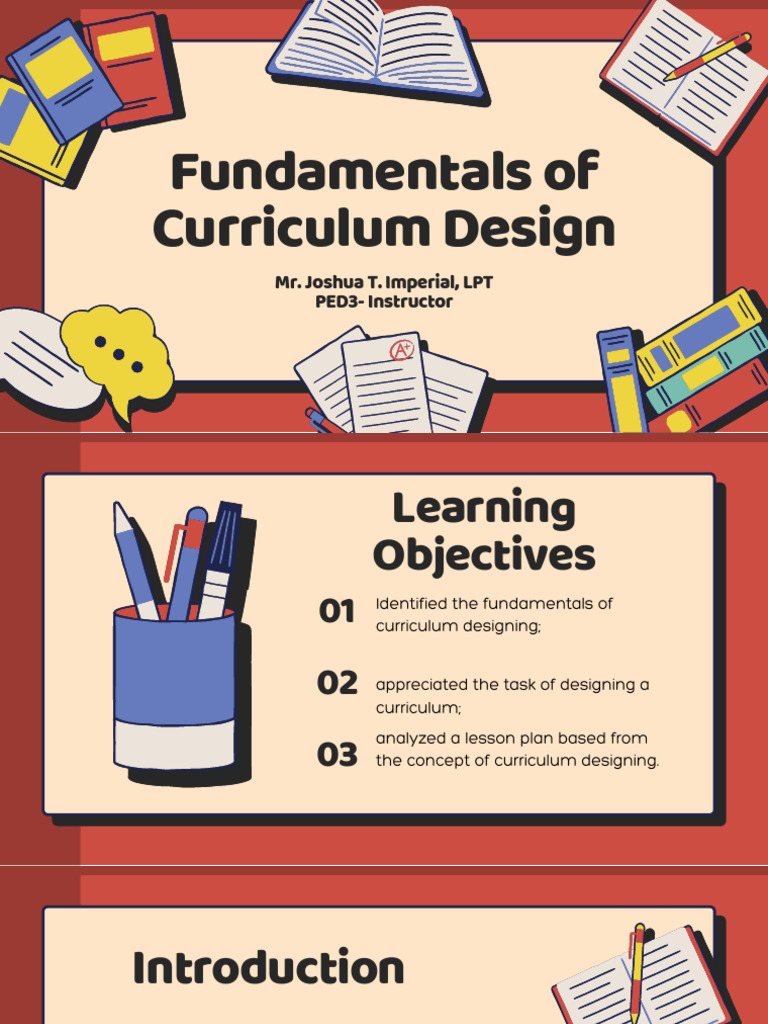 Lesson 3.1 Fundamentals of Curriculum Design | PDF | Learning | Curriculum