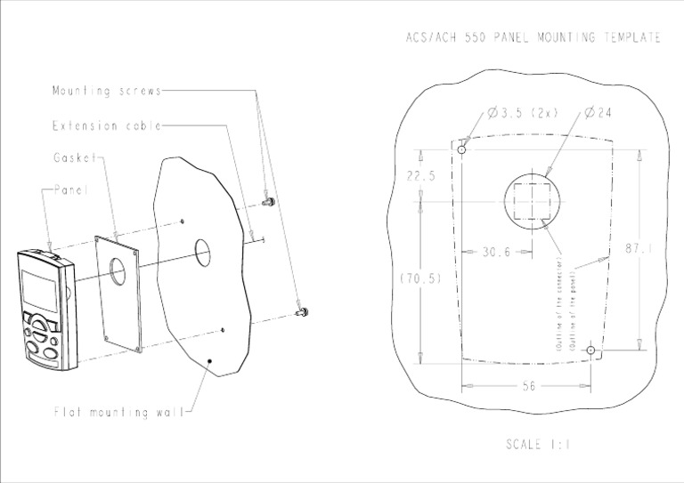 O Pan Wall Mounting Template V 2 | PDF