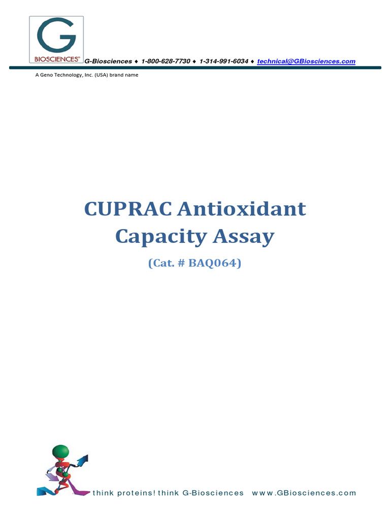 CUPRAC Assay | PDF | Antioxidant | Redox