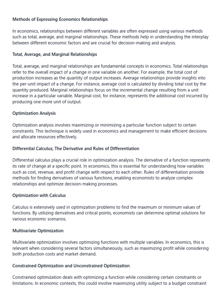 Optimization Techniques And New Management Tools Pdf Mathematical Optimization Economics