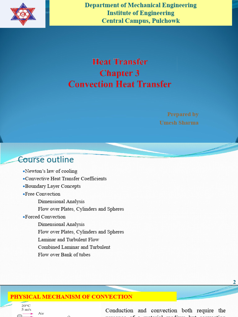 Convective Heat Transfer Concepts | PDF | Reynolds Number | Convection