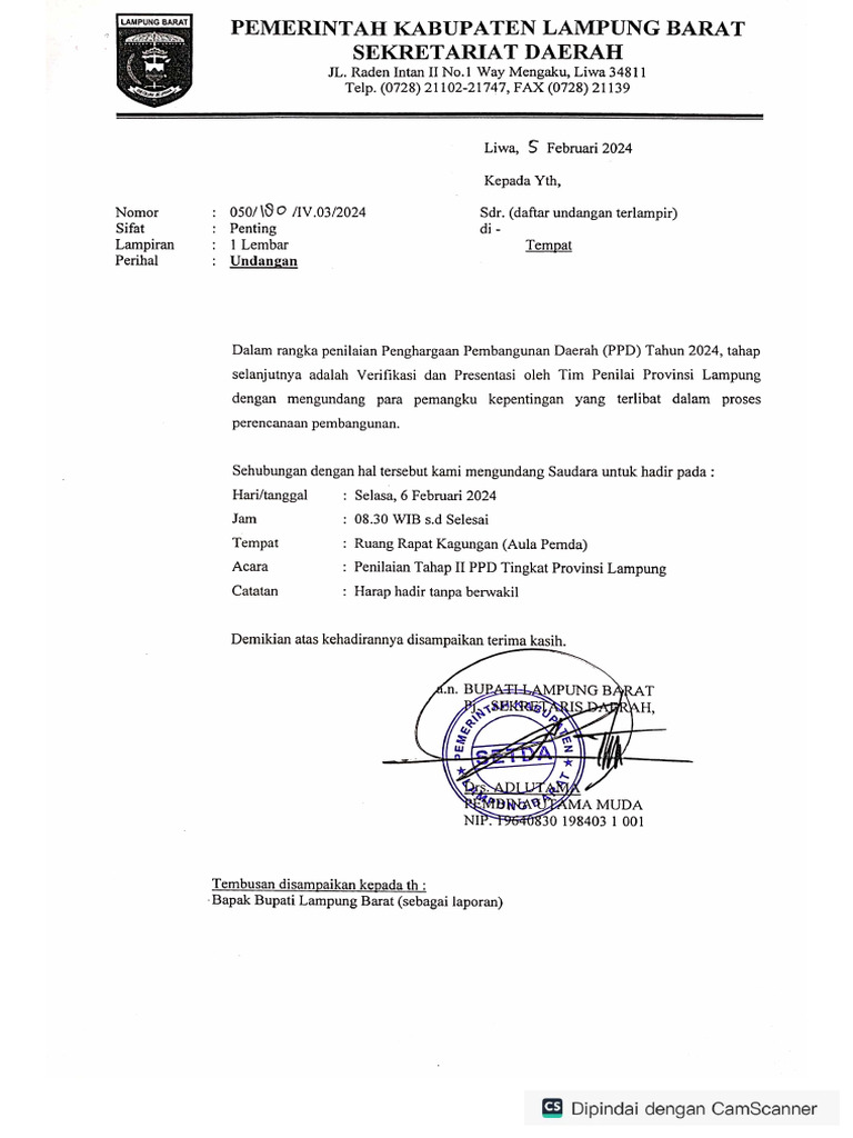Undangan PPD 2024 | PDF
