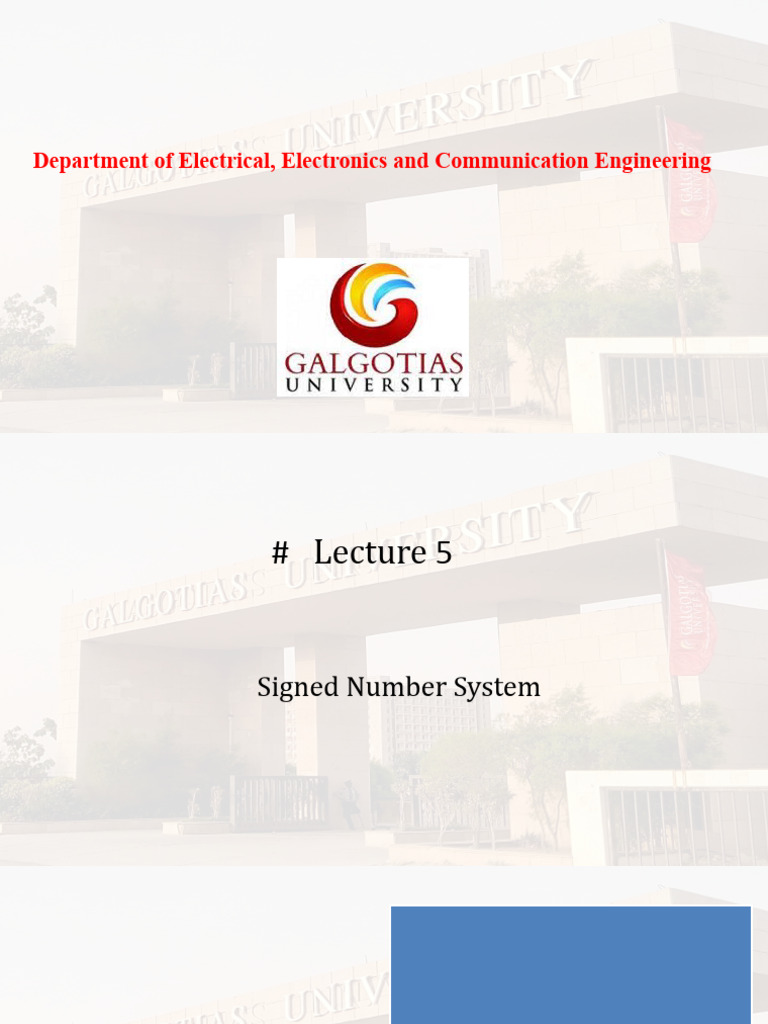 Lecture 5 6 - Sign Number System | PDF | Mathematical Notation ...