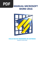 Manual de Microsoft Word 2016 | PDF | Microsoft Word | Informática