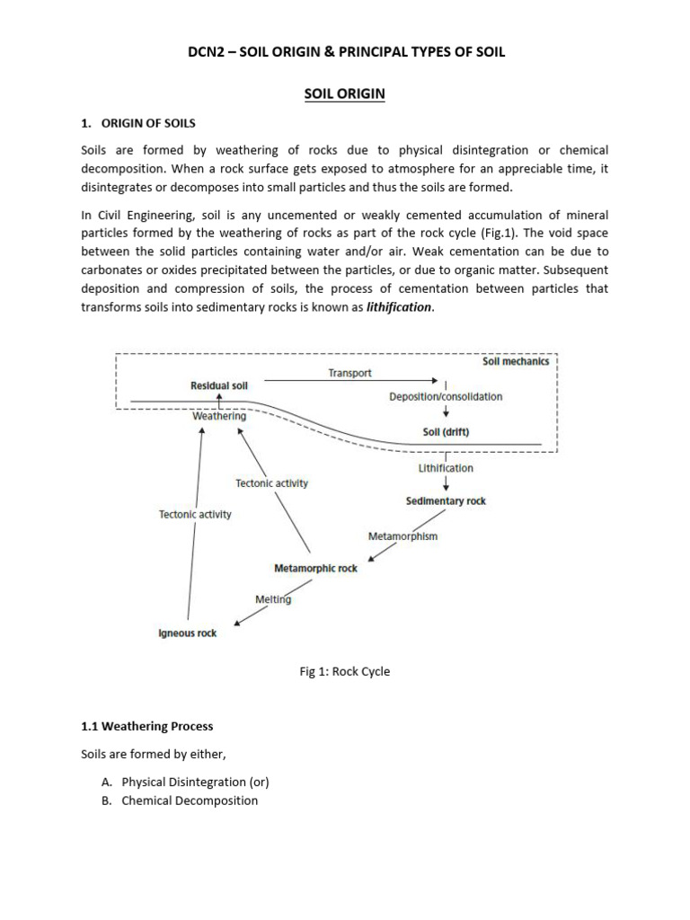 1a-Soil Origin and Principal Soil Types DCN2 | Download Free PDF ...