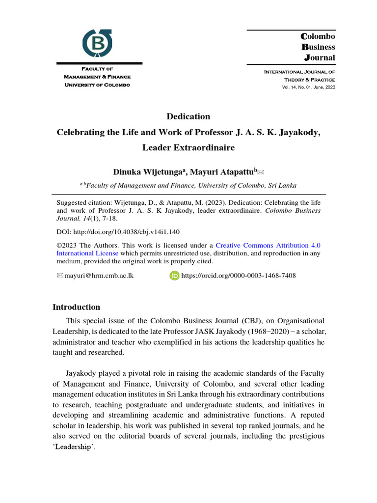 2.-Special-issue-on-leadership-Dedication | PDF | Leadership ...