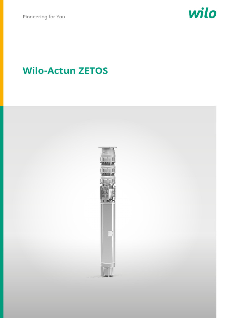 Wilo-Datasheet International 60hz en Wilo-Actun-zetos | PDF | Electric Motor | Pump