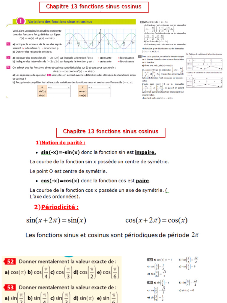 chapitre 13 fonction trigo | PDF
