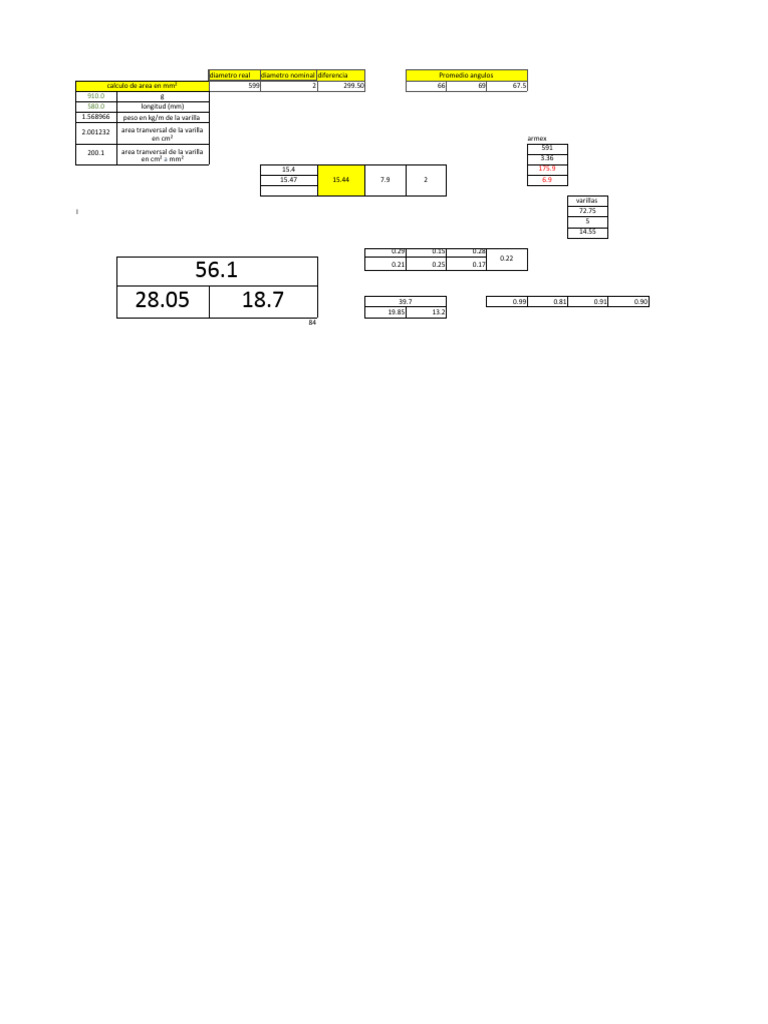Copia de calculo de area transversal en mm² | PDF