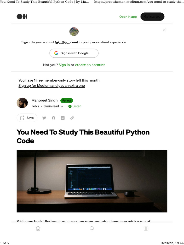 You Need To Study This Beautiful Python Code by Manpreet Singh | PDF | Python (Programming ...