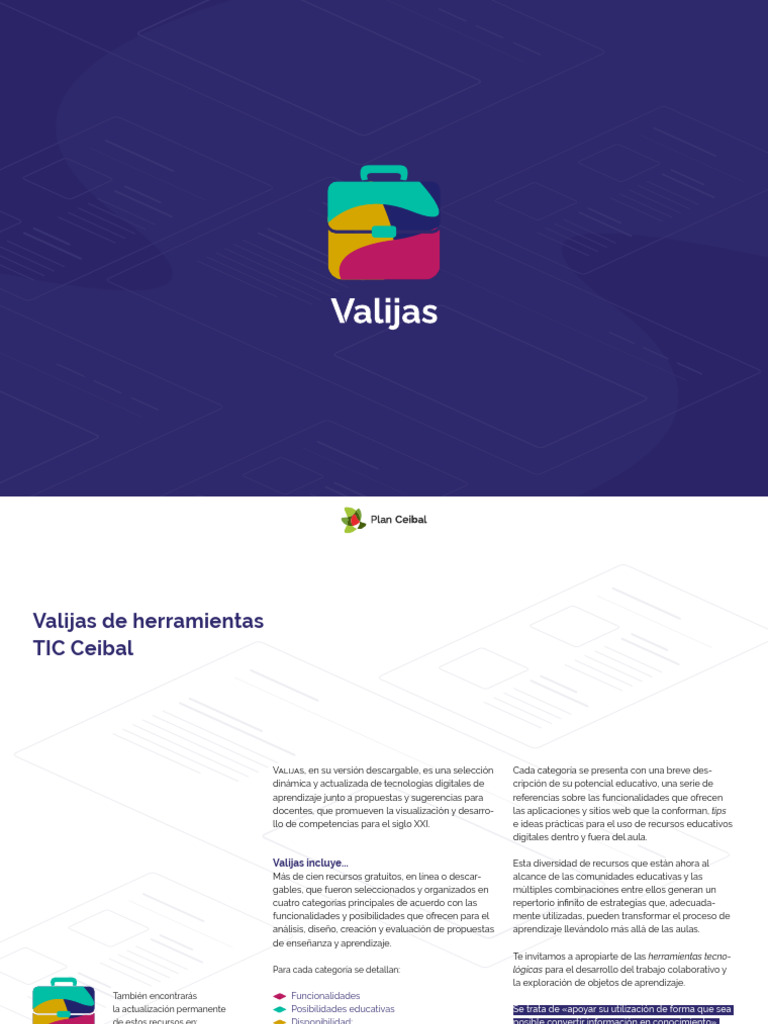 VALIJAS-CEIBAL | PDF | Enseñando | Aprendizaje