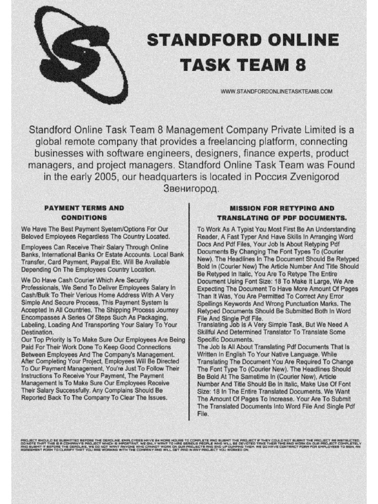 Standford Online Task Team 2 | PDF
