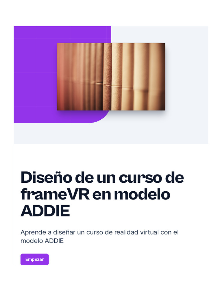 diseno-de-un-curso-de-framevr-en-modelo-addie | Descargar gratis PDF ...