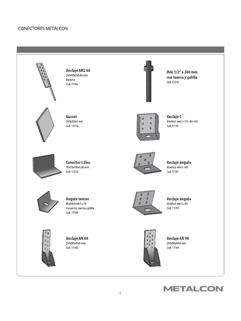 Conectores Metalcon | PDF