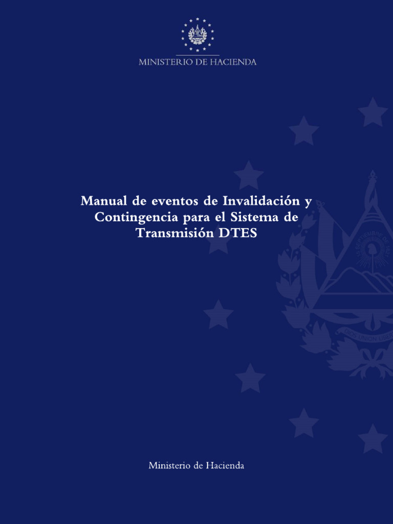 3 - Manual de Eventos de Invalidación y Contingencia para El Sistema de Transmisión DTE | PDF ...