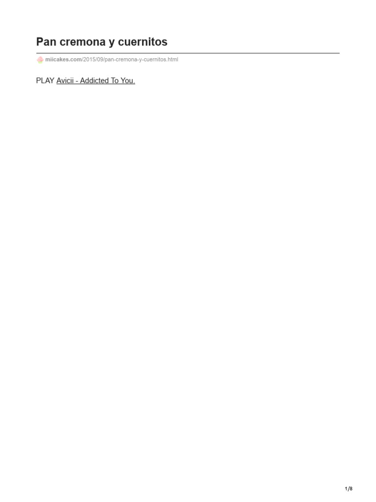 Pan Cremona y Cuernitos | PDF | Cocinando | Preparación de comida y bebida