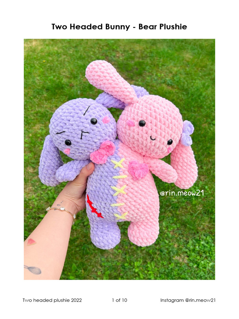 Twoheadedplushie 1 | PDF | Crochet | Crafts